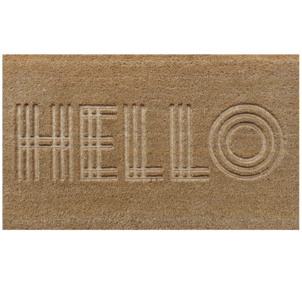 Coir Doormat - Hello Embossed - cravehome